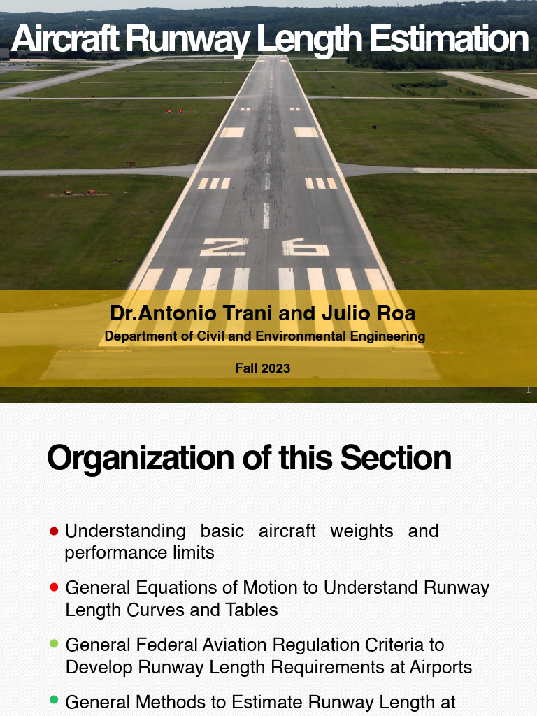 Aircraft Runway Length EstimationLEC3 | PDF | Flap (Aeronautics) | Takeoff