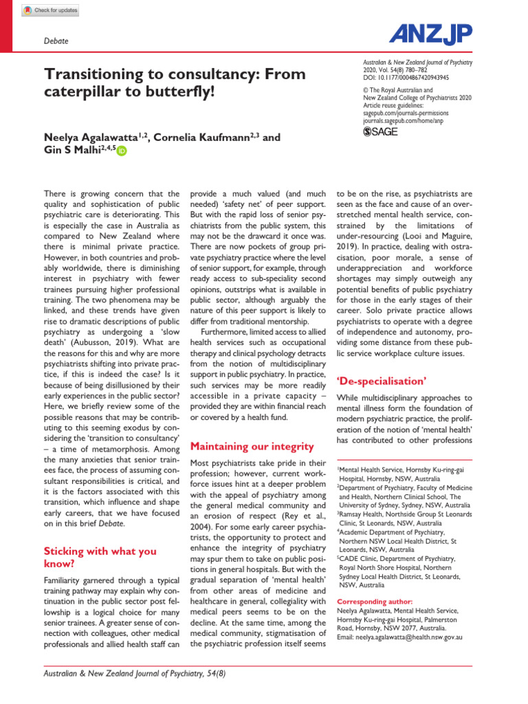 Agalawatta Et Al 2020. Transitioning To Consultancy - From Caterpillar ...