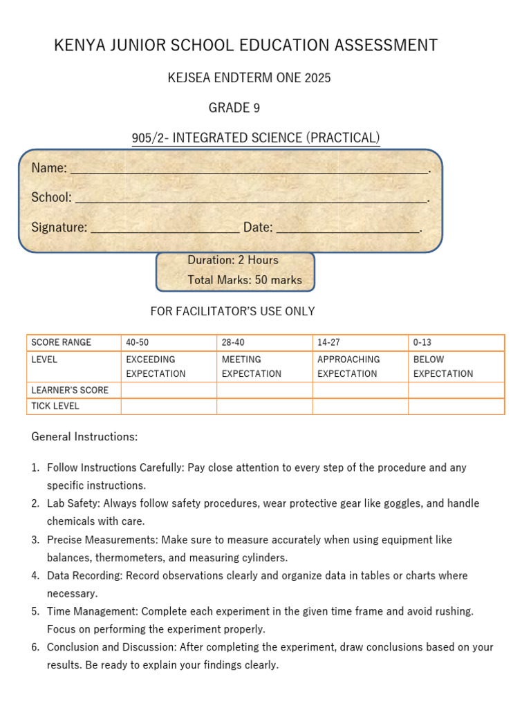 G9 Integrated Science Practical | PDF | Solubility | Density