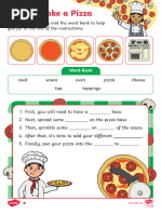 Making Pizza Instruction Writing Template - Ver - 1 | PDF