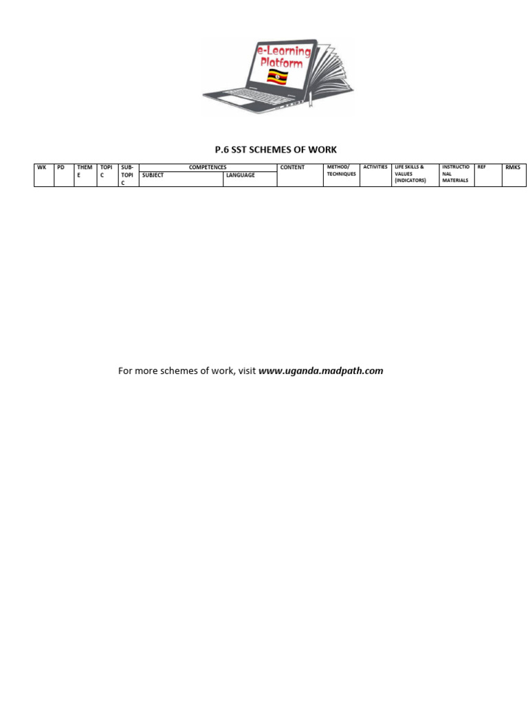P6 SST Schemes of Work | PDF | Universe | Longitude
