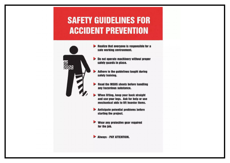 A3 - Safety Guidlines For Accident Prevention | PDF