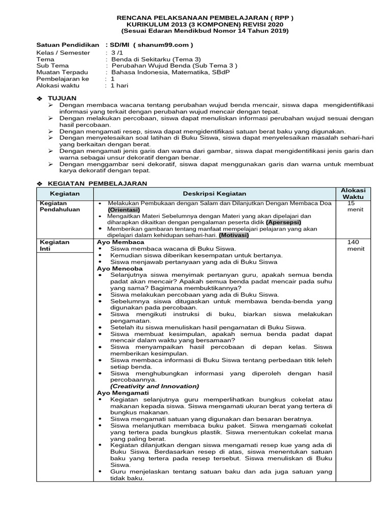 Kelas 4 T3 SB3 | PDF