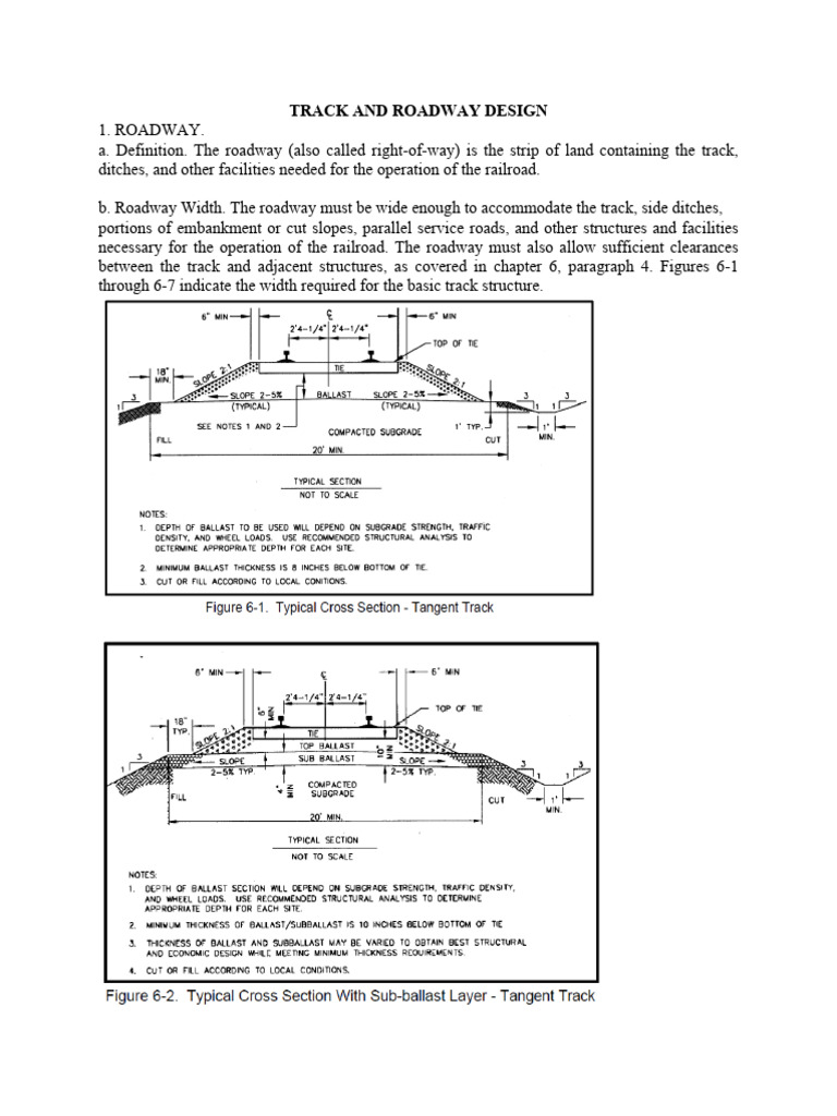 Track and Roadway Design | PDF