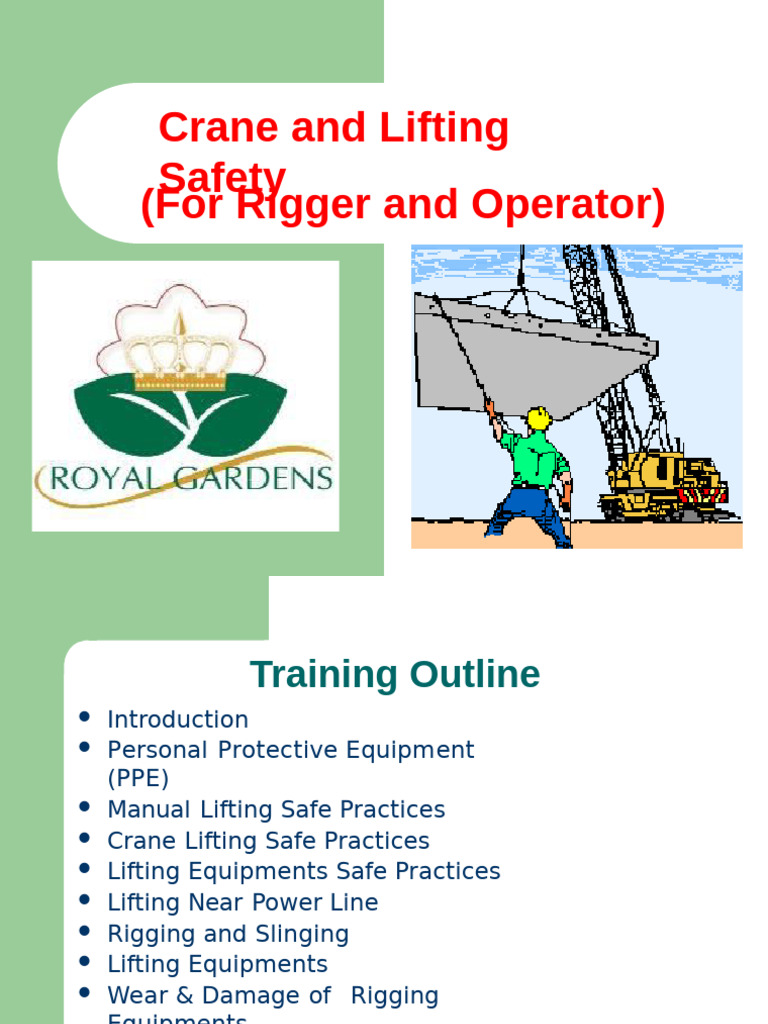 PPE Guidelines for Crane Safety Training | PDF | Crane (Machine ...