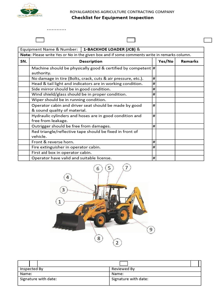 Heavy Industry Equipment Checklist | PDF | Grinding (Abrasive Cutting ...