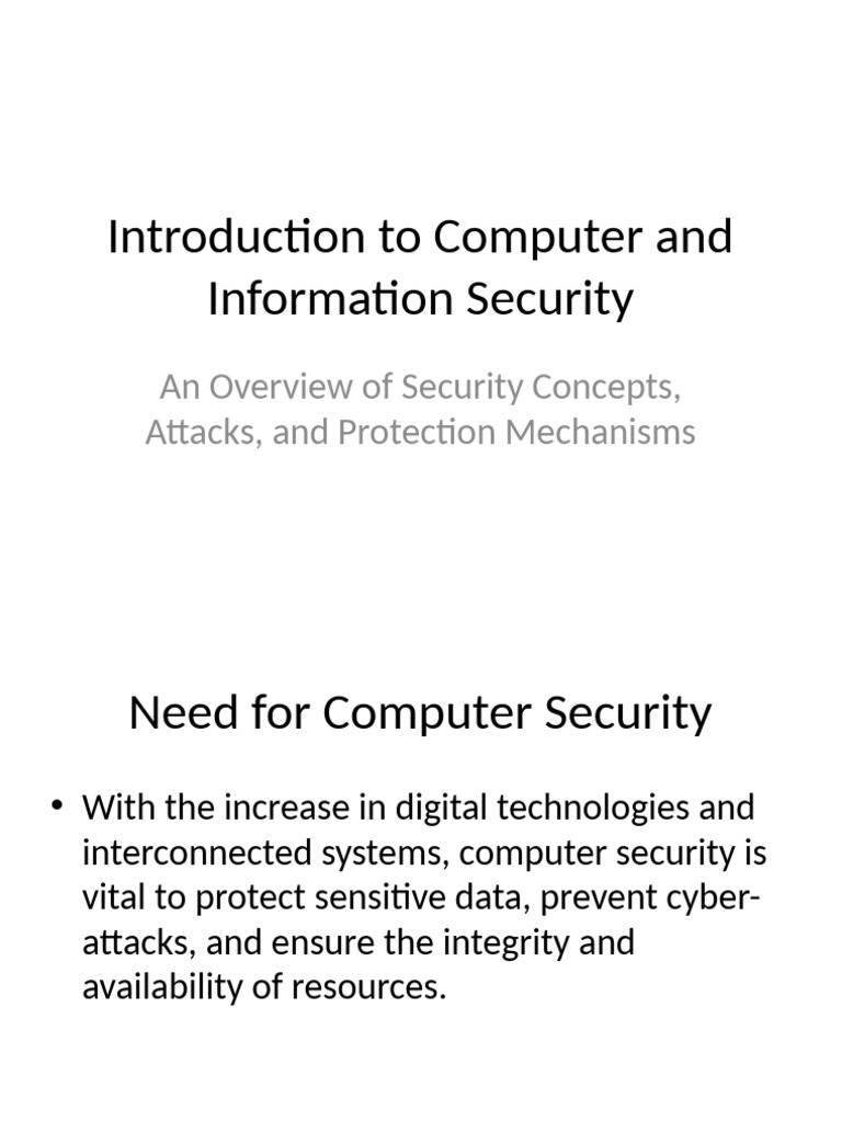 UNIT1-Introduction To Computer and Information Security | PDF | Encryption | Denial Of Service ...
