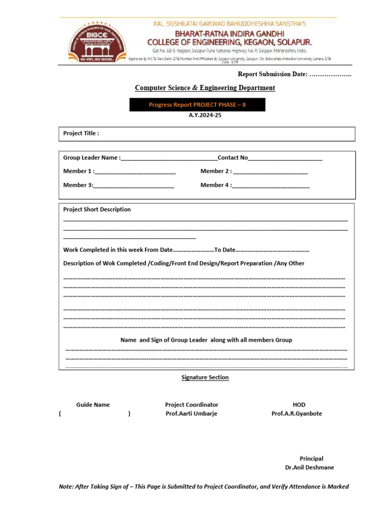 Bi - Weekly Project Phase - II Documentation | PDF