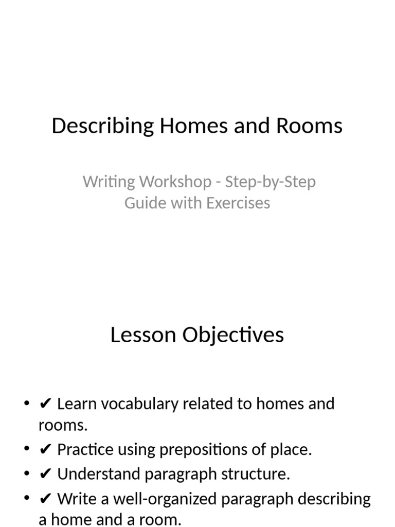 Describing Homes and Rooms Guide | PDF | Bedroom | Room
