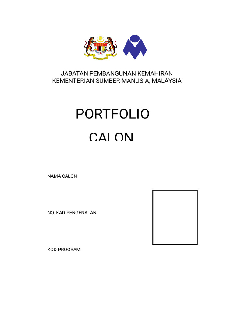 Lampiran 8 - Muka Depan Dan Senarai Kandungan Portfolio (2) | PDF