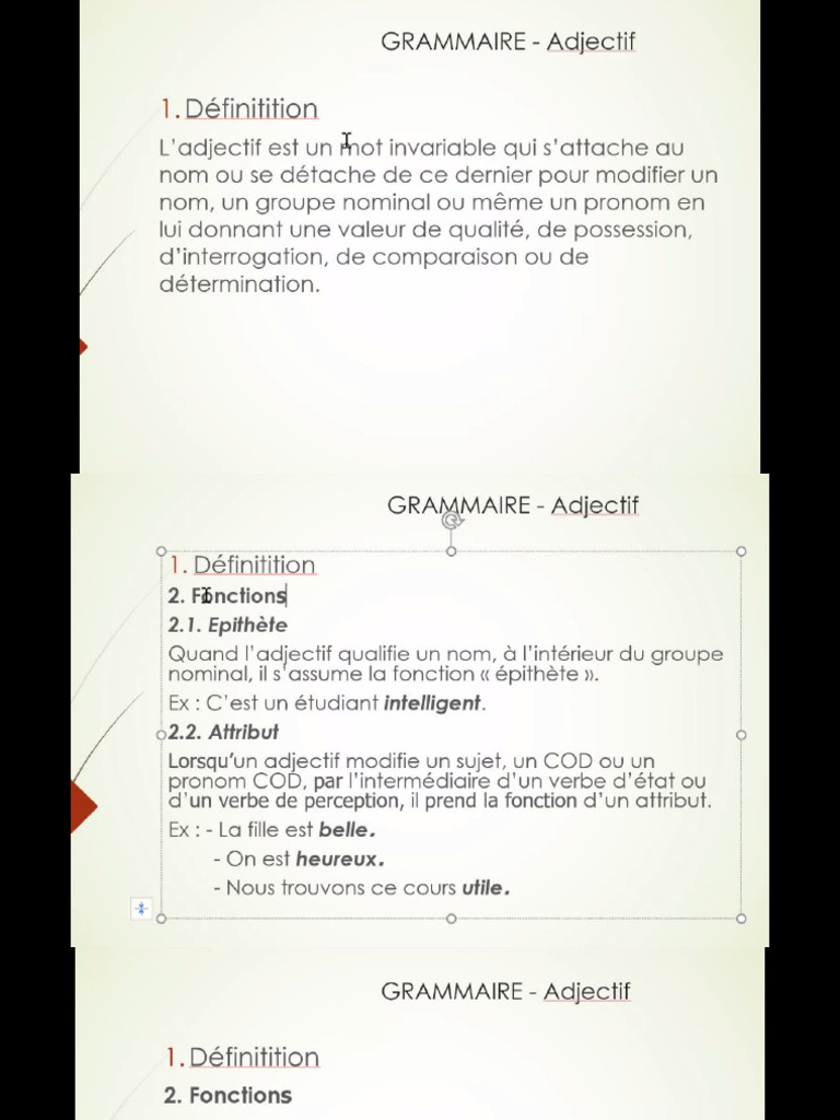 Adjectif | PDF