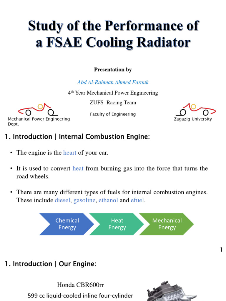 Study of The Performance of An FSAE Cool | PDF | Engines | Heat Transfer