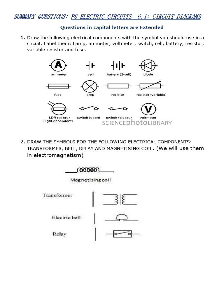 P6 Summary Electrical Circuits | PDF | Series And Parallel Circuits | Resistor