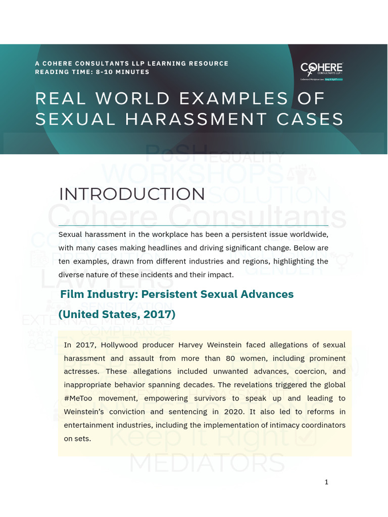 Example of Sexual Harrassment | PDF | Sexual Harassment | Harassment