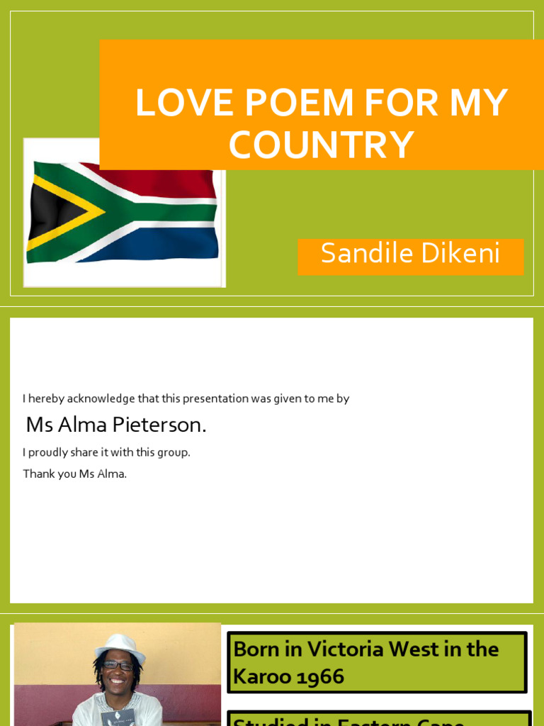 Love Poem For My Country | PDF | Poetry