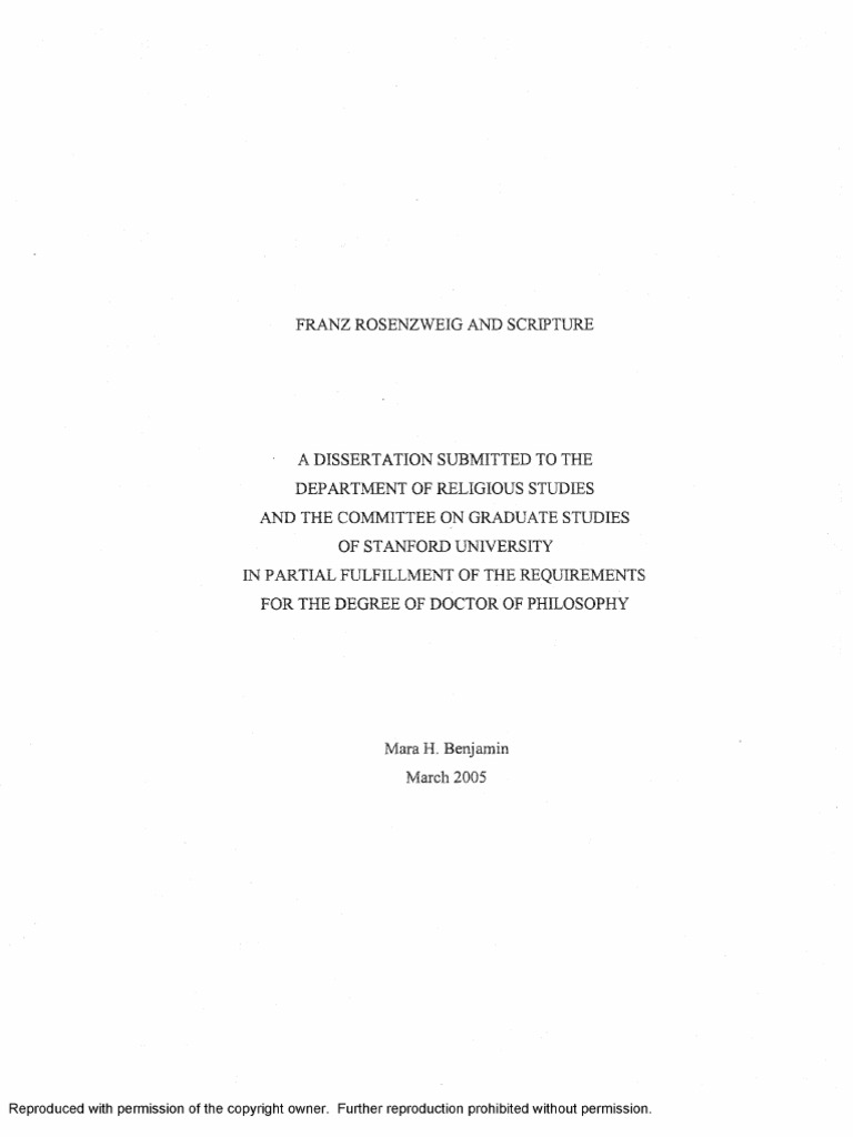 Rosenzweig's Philosophy of Scripture | PDF | Bible | Theology
