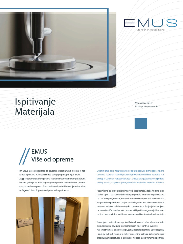 EMUS Material Testing | PDF