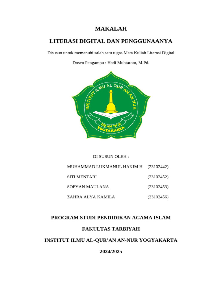Makalah Literasi Digital | PDF