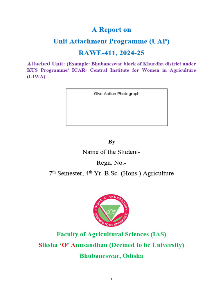 Revised UAP & AIA Report Format | PDF | Agriculture | Agricultural Science