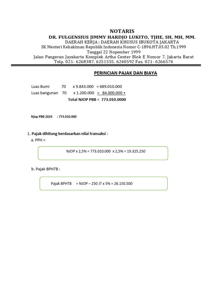 Perincian Pajak | PDF