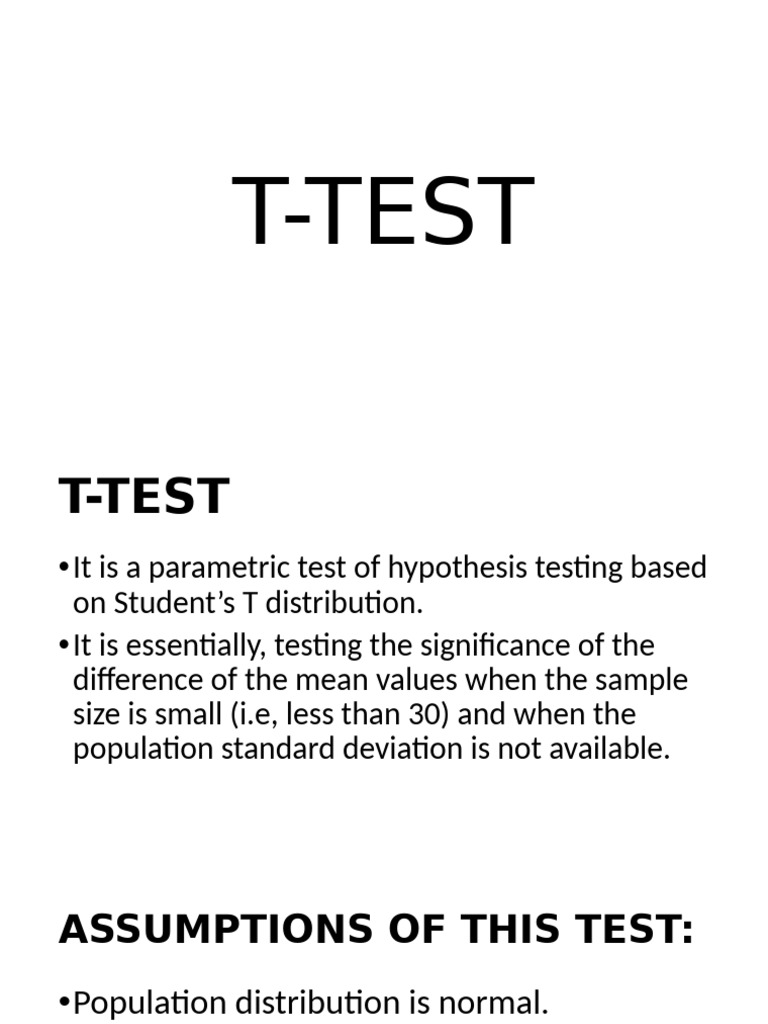 Understanding T-Test Types and Applications | PDF | Student's T Test ...