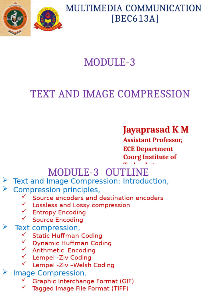 Unit3 Ece MMC 6th Sem | PDF | Data Compression | Code