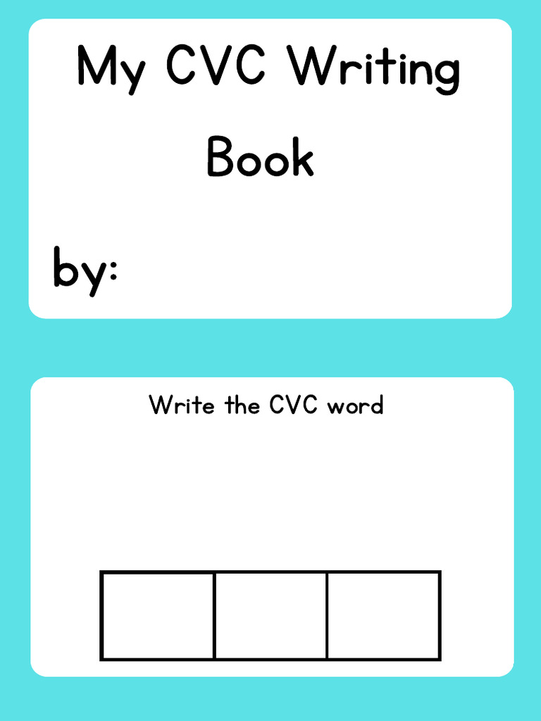 Colorful Illustrated English CVC Word Cards | PDF