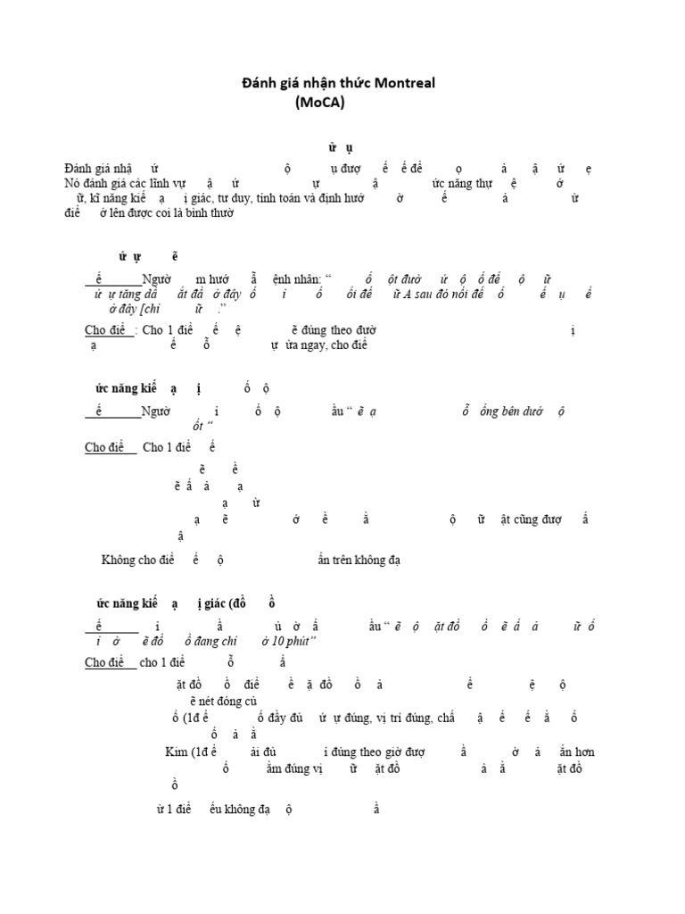 MoCA Vietnamese Instructions | PDF