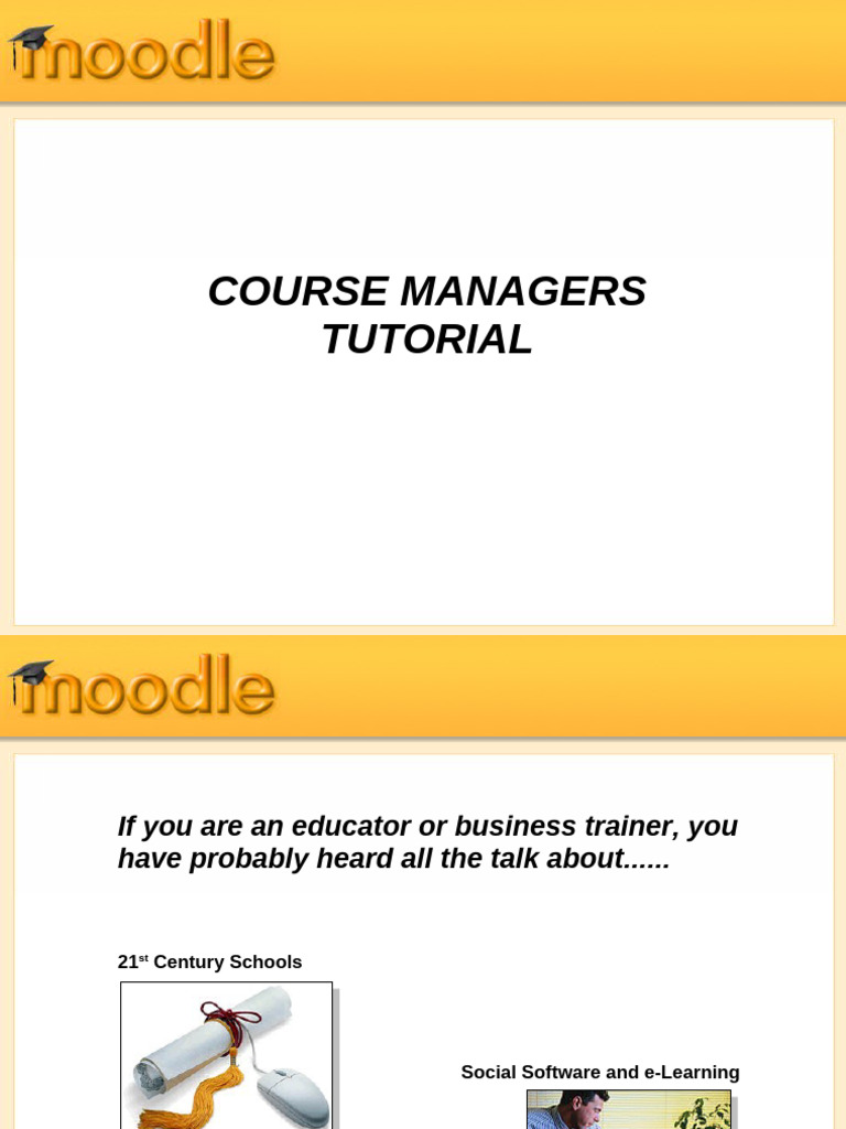 General Moodle Presentation | PDF | Educational Technology ...