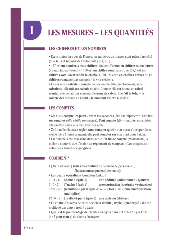 le 30 jan - 1 Les mésures et les quantités | PDF