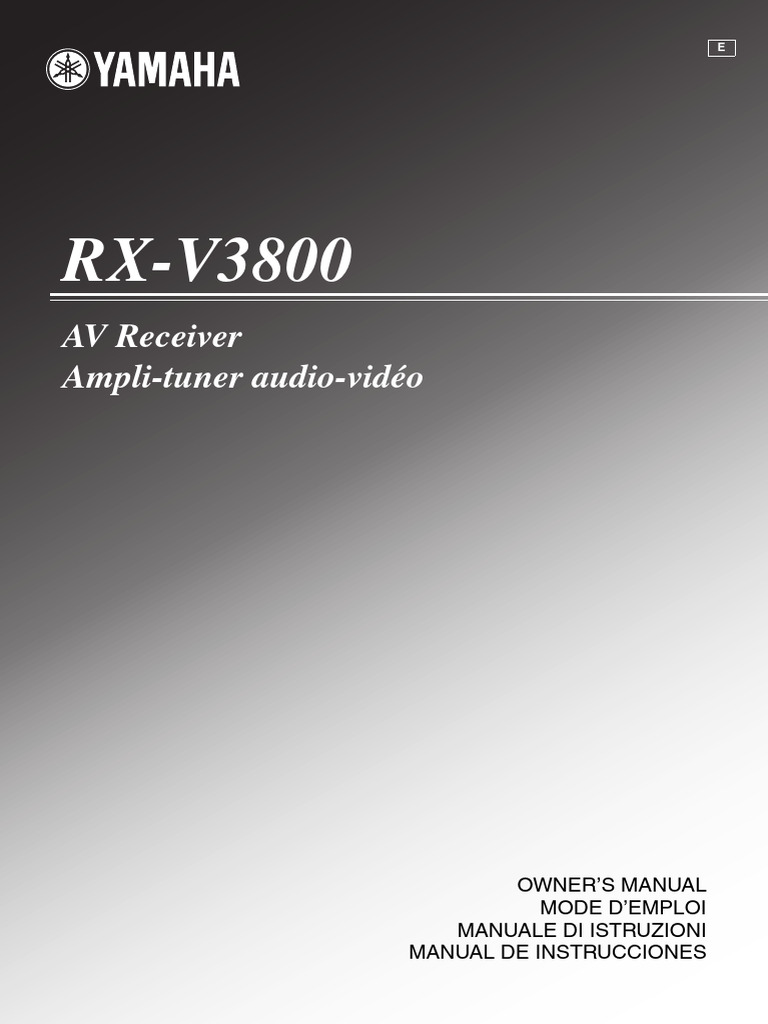 RX-V3800_E | PDF | Video | Electronics