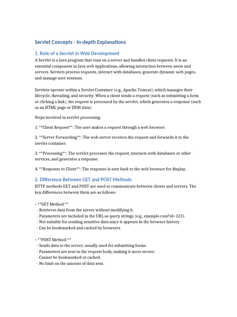 Servlet Concepts Complete | PDF | Networking | Web Server