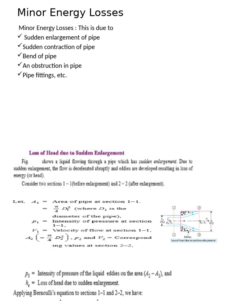 4.2closed Channel Major Energy Losses | PDF