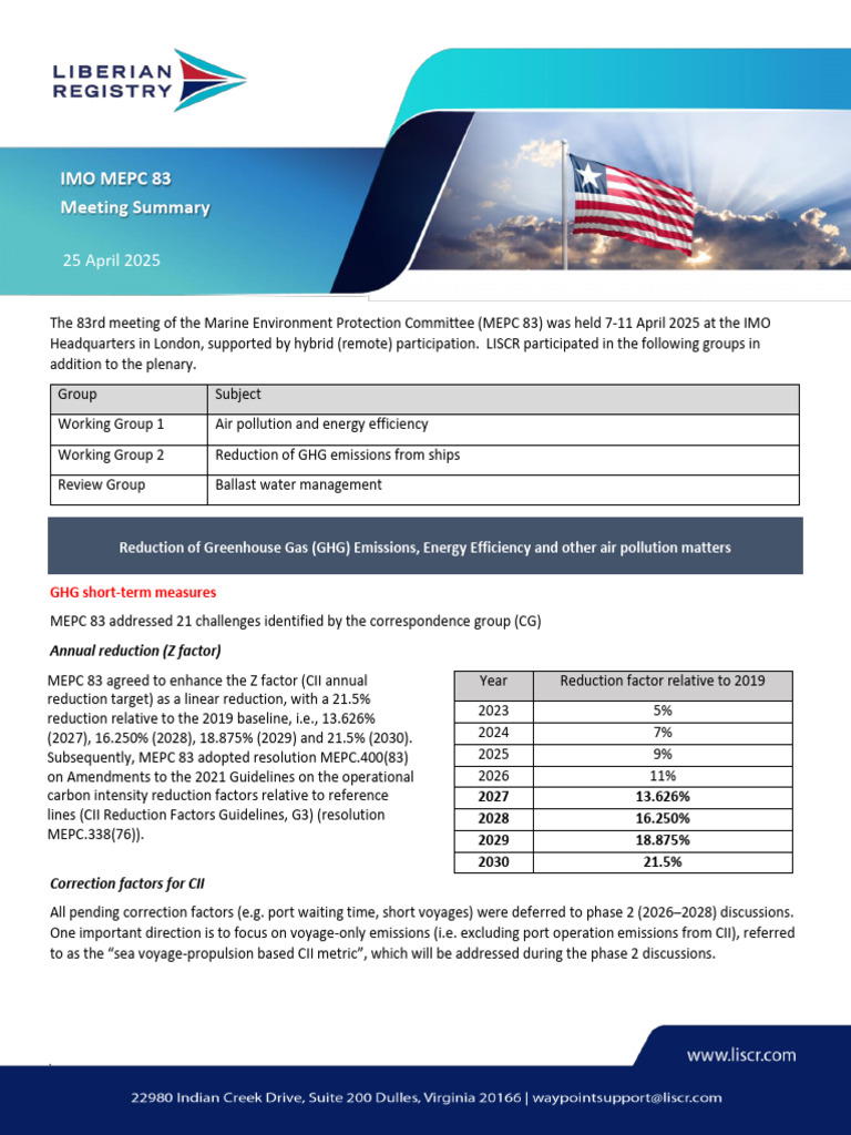 MEPC-83-Meeting-Summary | PDF | Life Cycle Assessment | Human Impact On The Environment