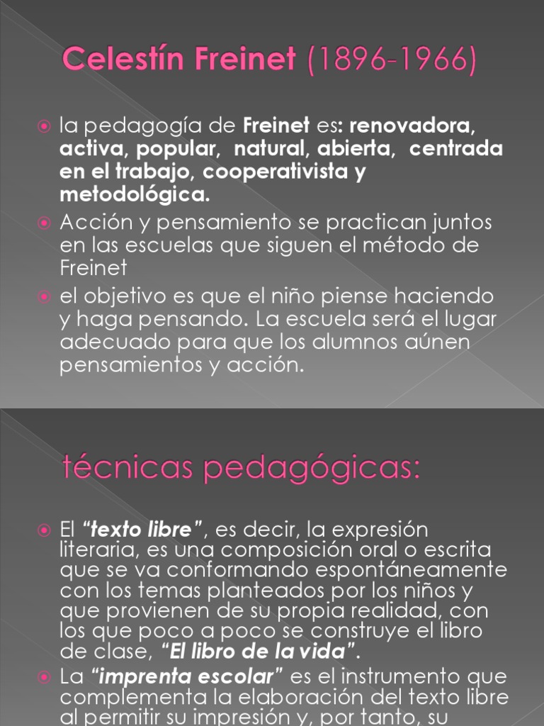 Celestín Freinet (1896-1966) | PDF | Pedagogía | Libros