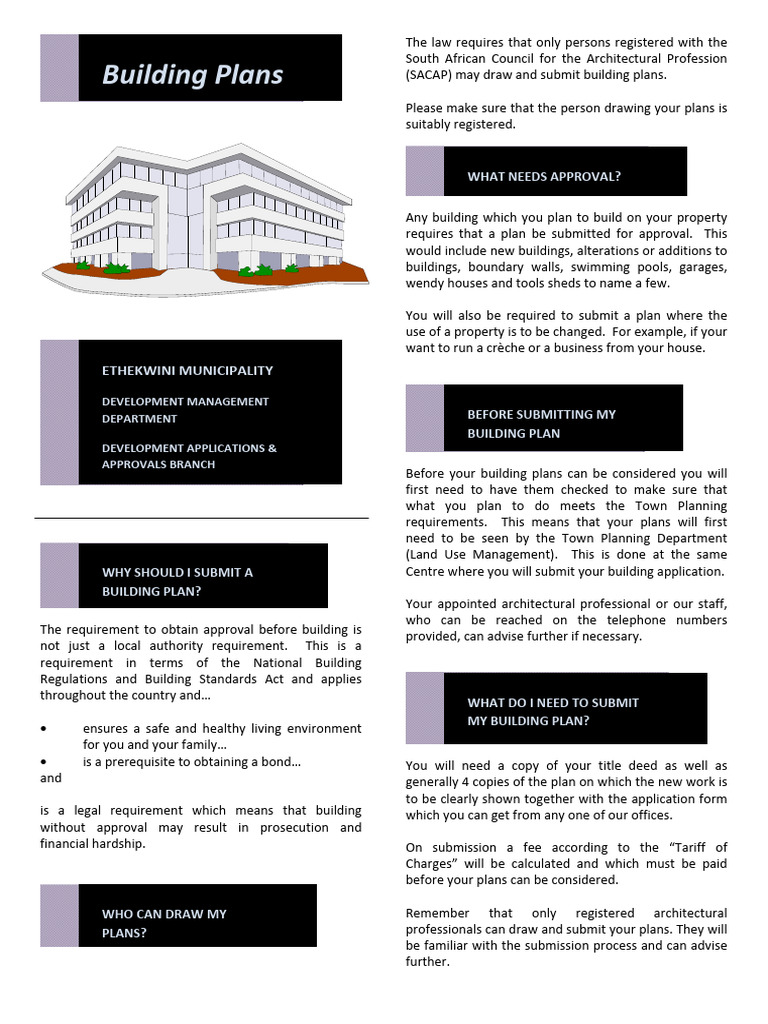 Building Plans Brochure - A4 Format | PDF