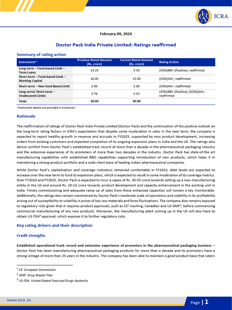 Doctor Pack India Private Limited | PDF