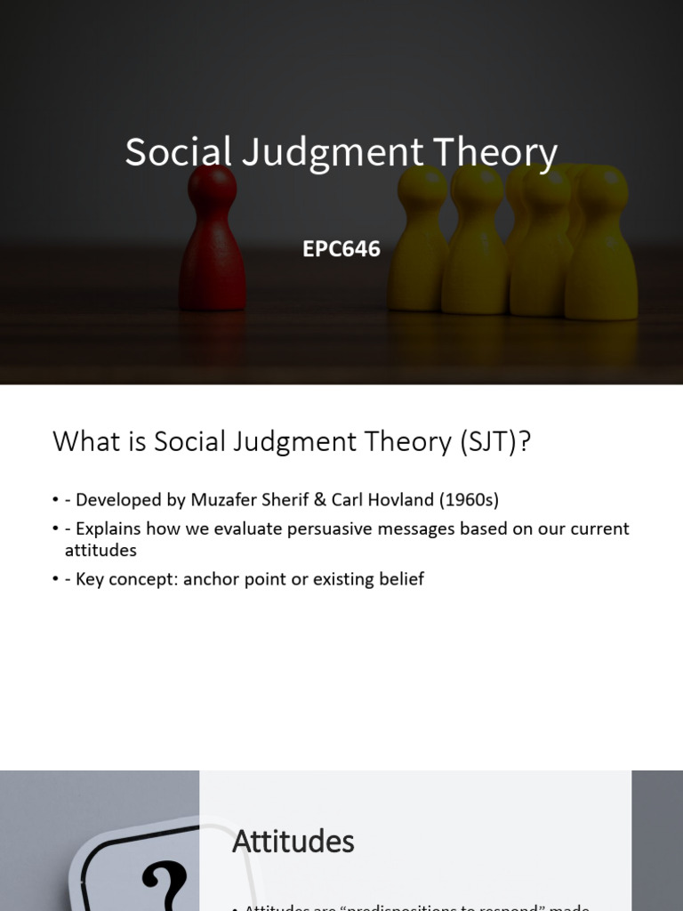 Social Judgement Theory | PDF | Attitude (Psychology) | Cognitive ...