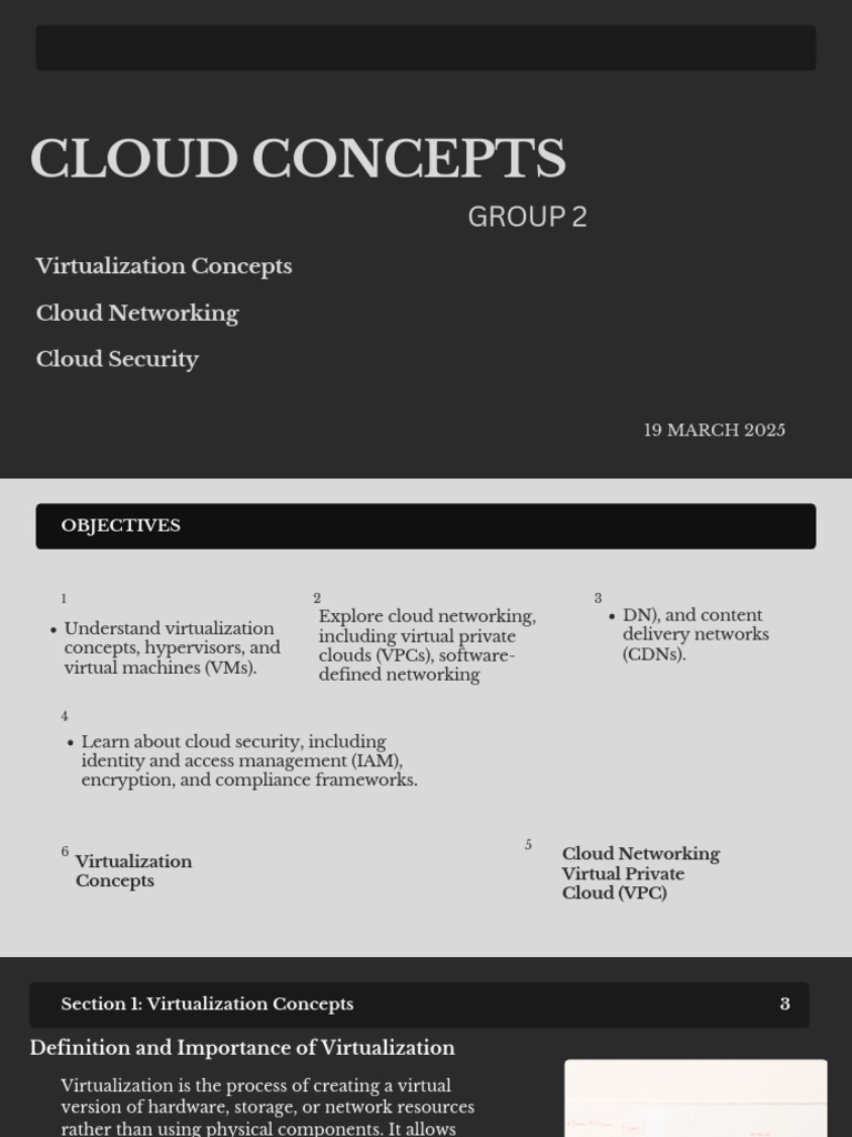 Cloud Concepts Presentation | PDF | Virtualization | Cloud Computing