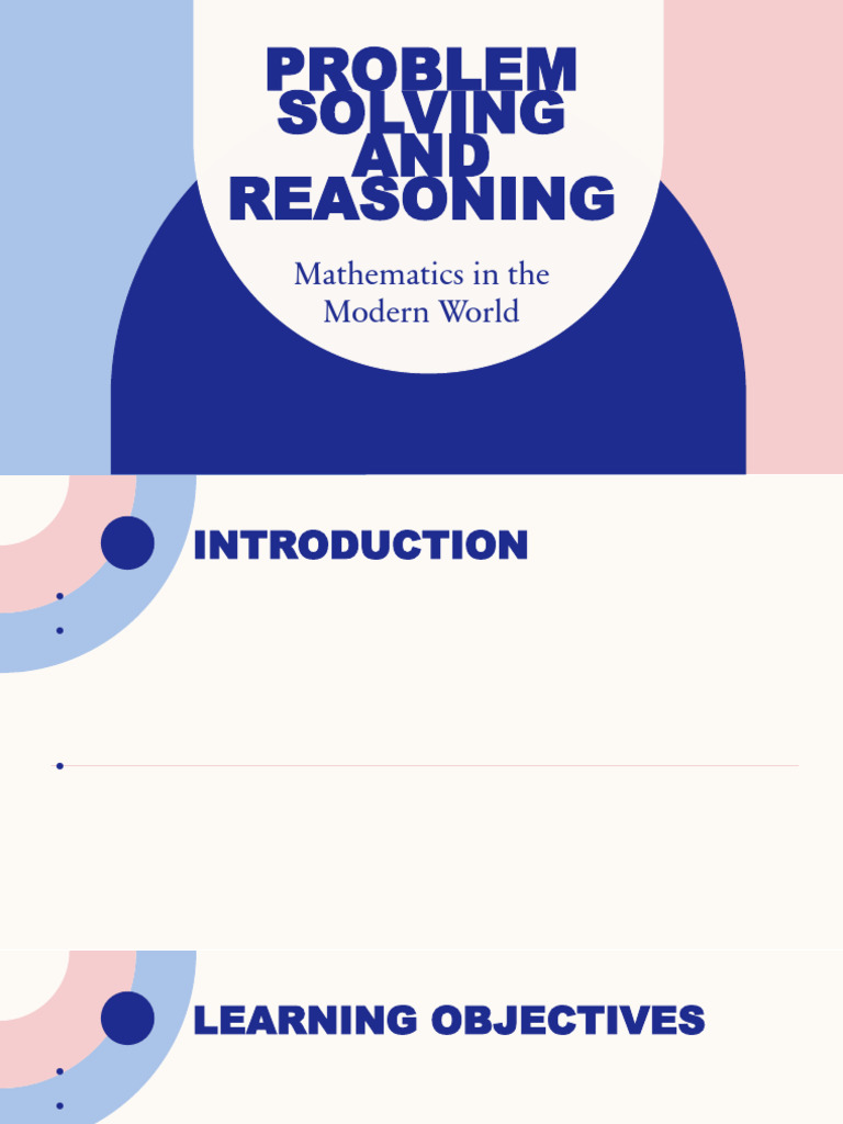 4 Problem Solving and Reasoning | PDF | Inductive Reasoning | Reason