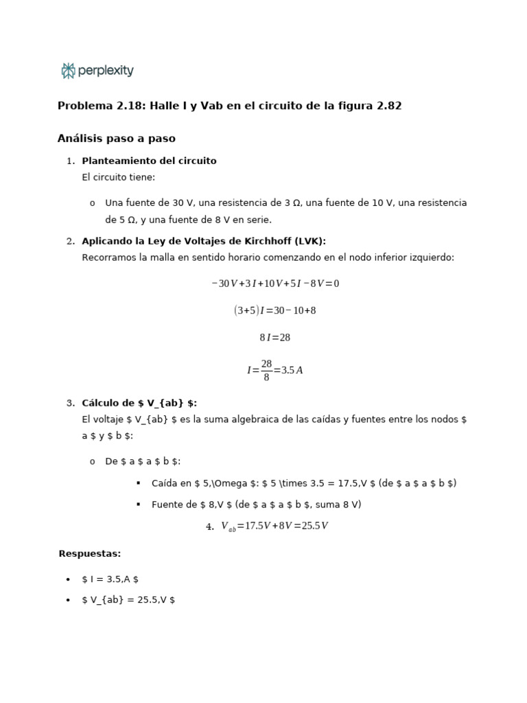 Problema 2.18 - Halle I y Vab en El Circuito de La | PDF | Ingeniería ...