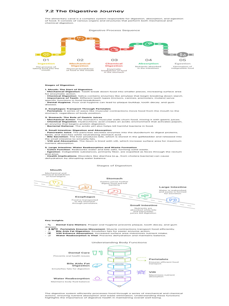 7.2 The Digestive Journey | PDF | Digestion | Stomach