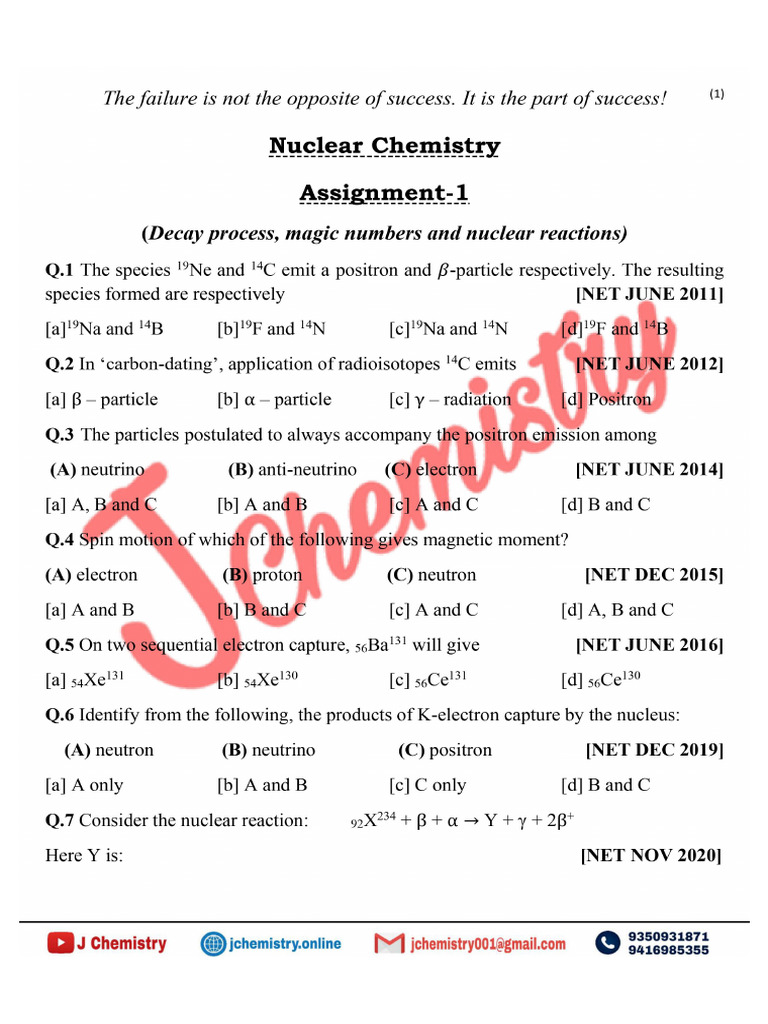 Nuclear Chemistry Crash Course | PDF