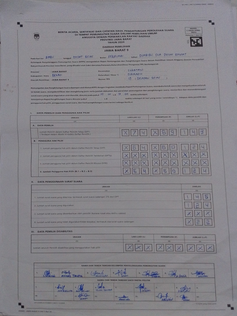 C hasil PROVINSI tps 18 | PDF