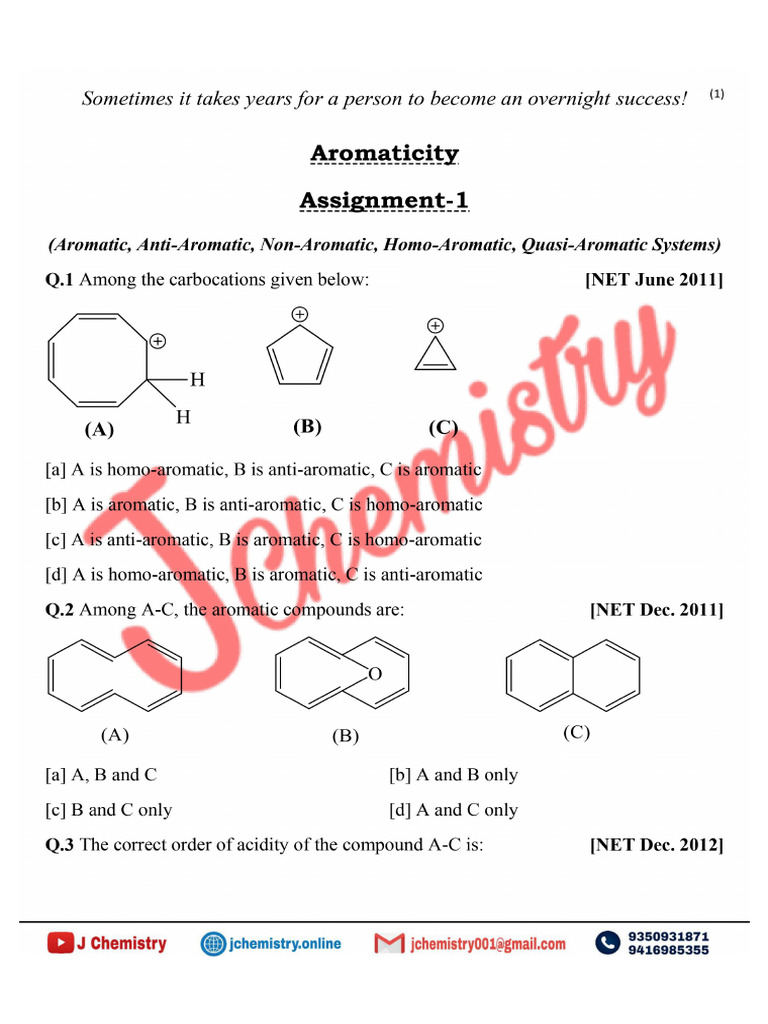 GOC + Aromaticity Crash Course | PDF