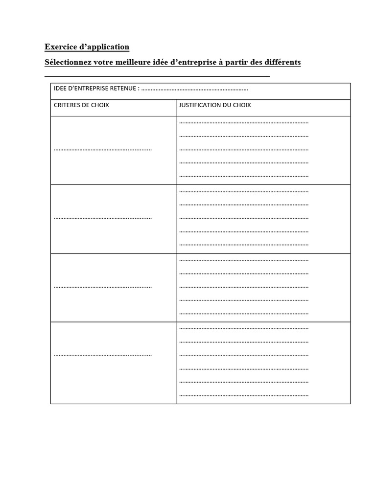 Exercice d'application | PDF