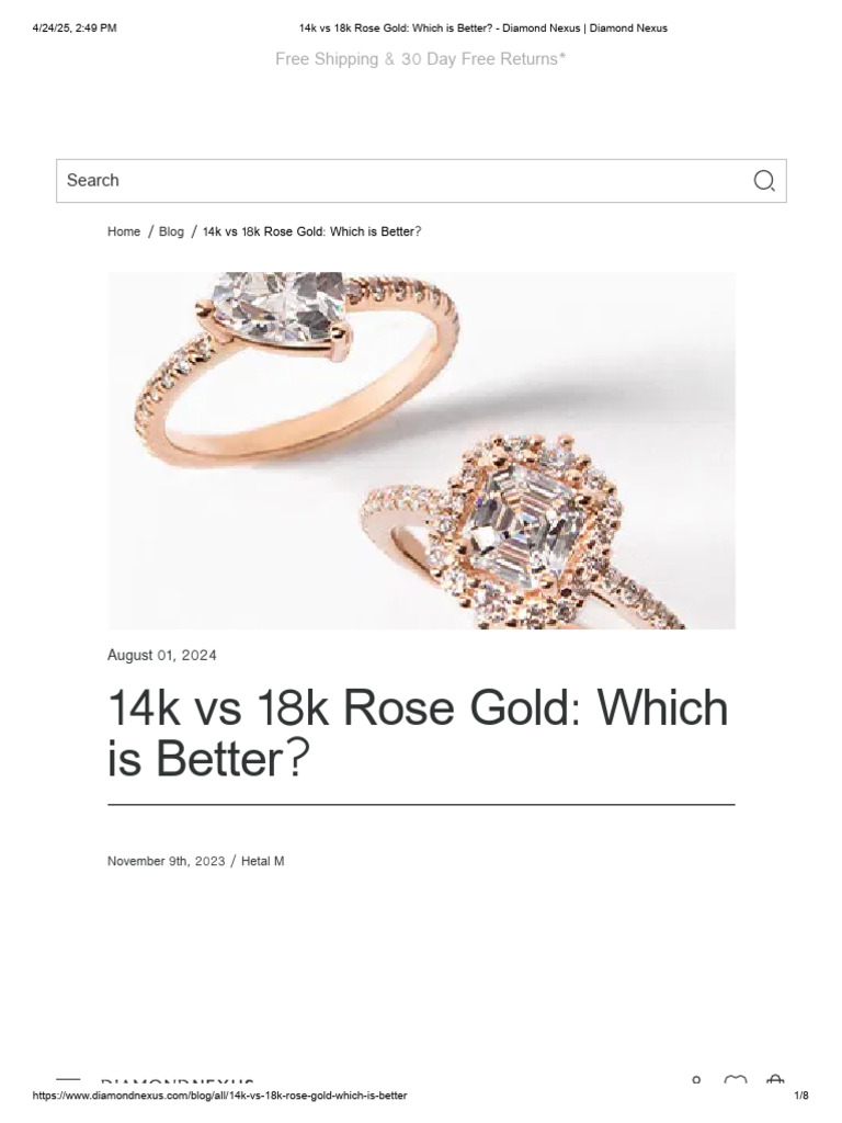 14k Vs 18k Rose Gold - Which Is Better - Diamond Nexus - Diamond Nexus ...