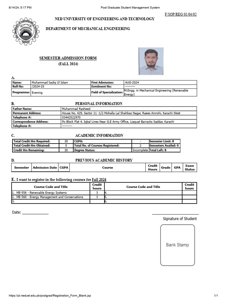 Post Graduate Student Management System | PDF | Academia | Educational Stages