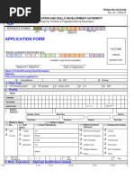 TESDA Assessment Application Form | PDF