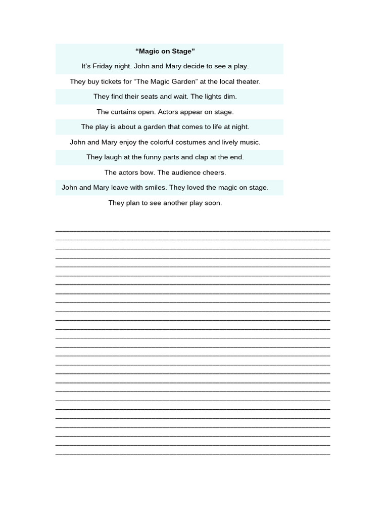 "John and Mary's Theater Night" | PDF